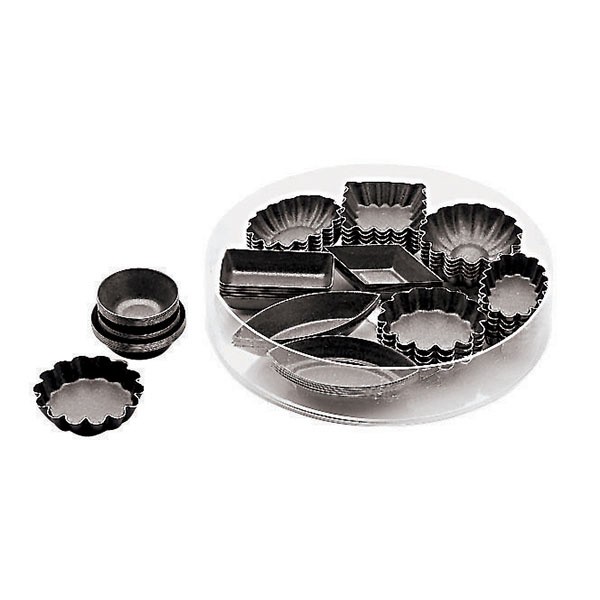 Paderno 47730-24 Set of 24 Petit Fours Non-Stick Molds - - 5'' x 5'...