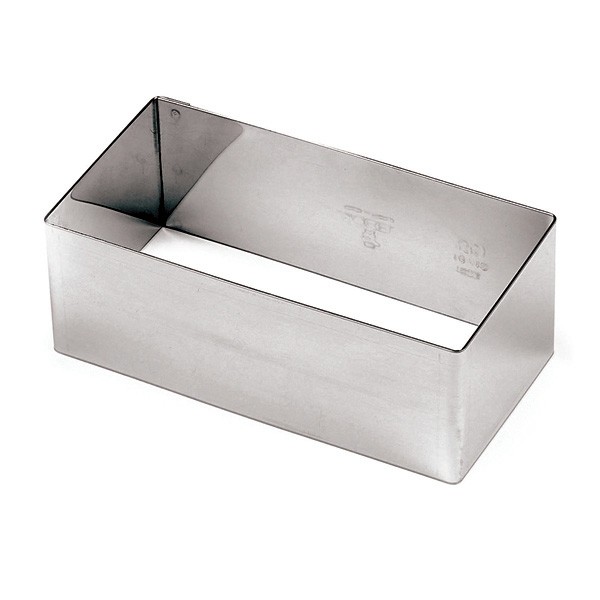 Paderno 47426-07 High-Sided Rectangle Stainless Steel Pastry Ring