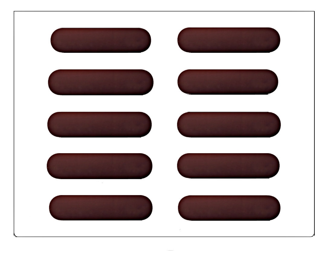 Pastry Chef's Boutique CHABLON1 Oval Éclair Rubber Chocolate Chablo...