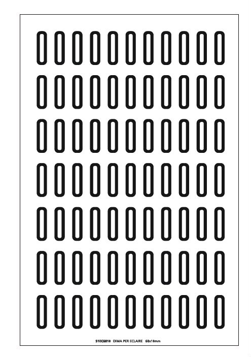 Martellato 51EC6018 Plastic Mini Eclairs Template - 59x39 60x18mm