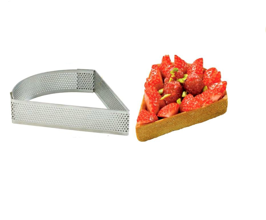 Pastry Chef's Boutique 06492 Microperforated Triangle Tart Ring - 1...