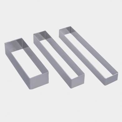 De Buyer 3943.10 De Buyer Stainless Steel Rectangular Ring Shape