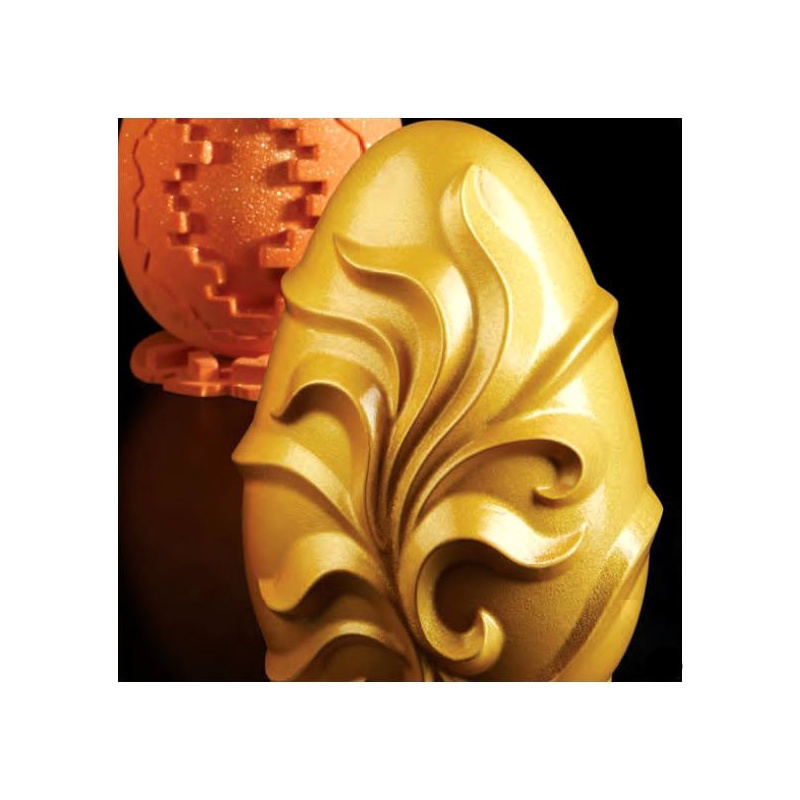 Pavoni KT167 Pavoni Thermoformed Egg Chocolate Mold BAROQUE Ø 145 ×...