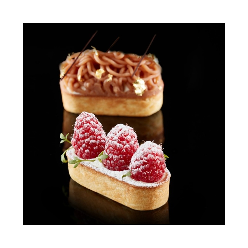 Pavoni PLATES 39 PAVONI Cookmatic Small Oval Finger Eclair Shell Pl...