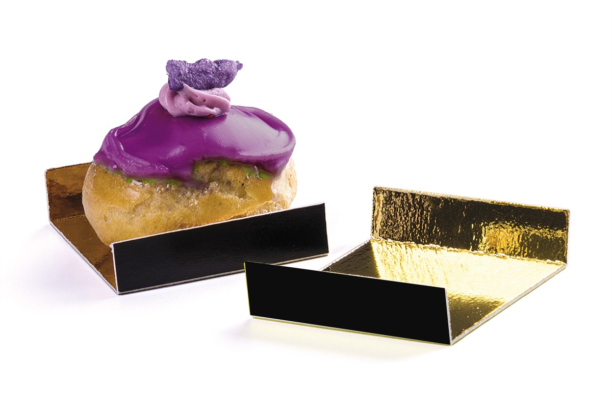 Pastry Chef's Boutique PIBS134bk Square Individual Monoportion Fold...