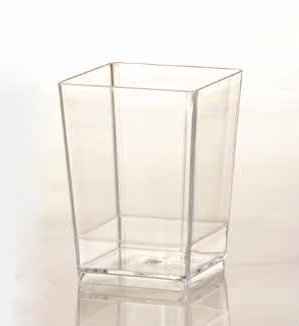 Martellato PMOCU001 Clear Straight Square Plastic Mini Verrine Cups...