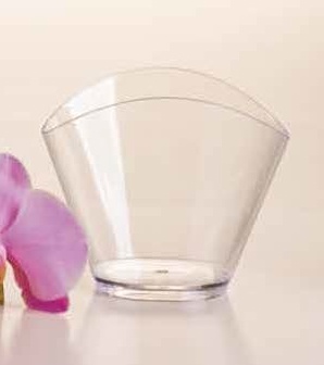 Martellato PMOCE003 Clear Oval Plastic Verrine Cups - 100 x 70 x 82...