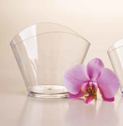Martellato PMOCE002 Clear Oval Plastic Verrine Cups - 85 x 60 x 70 ...