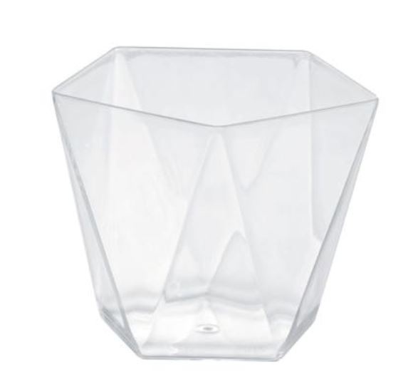 Martellato PMOPE001 Clear Penta Plastic Verrine Cups - 72 x 56 mm