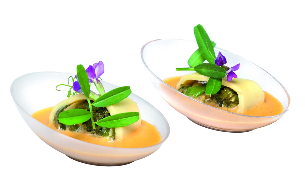 Pastry Chef's Boutique PS32800 Frosted Cocoon Plastic MIni Dishes