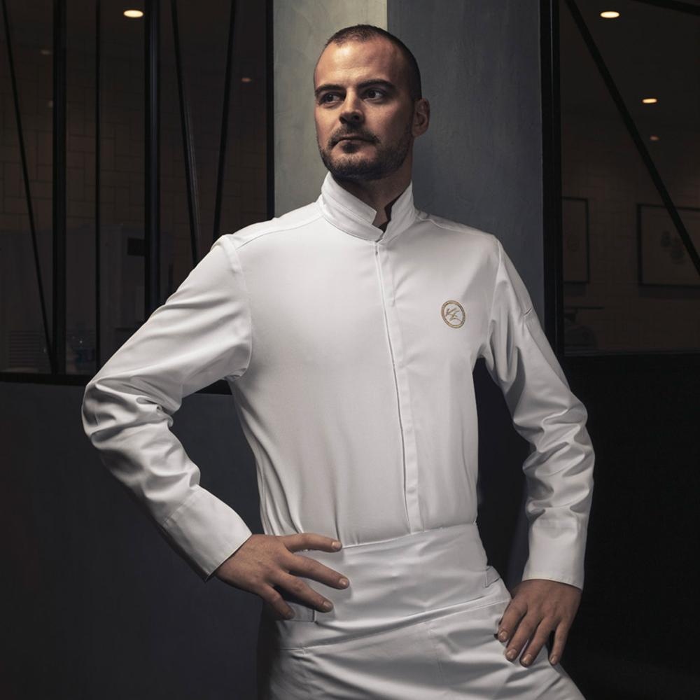 Clement Design CDM-ADBW Men's ADDICT Chef's Jacket -Long Sleeve (Bl...