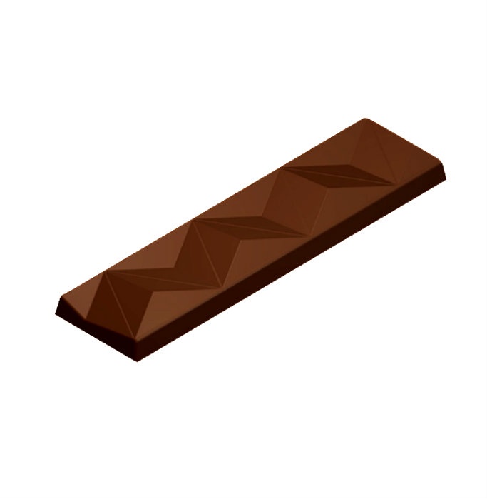 Cabrellon 17591 Polycarbonate Geometric Bar Chocolate Mold - 70x20x...