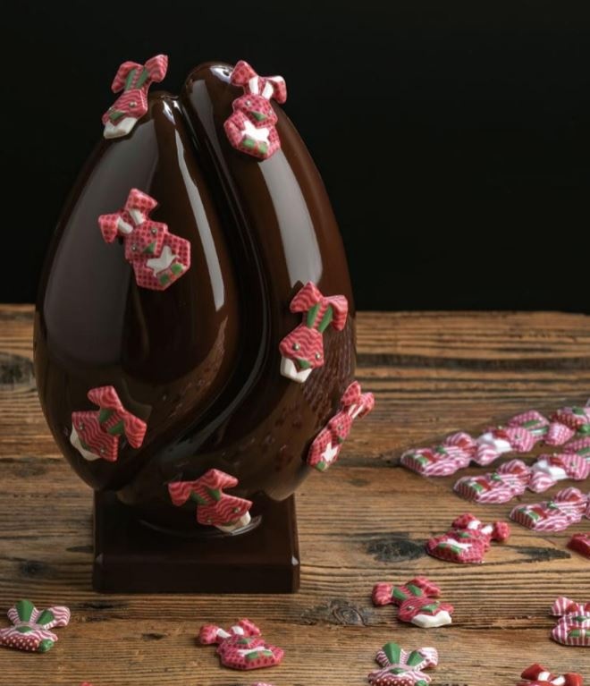 Pavoni KT174 Pavoni Thermoformed GRAIN CHOCOLATE EGG Mold - Ø 135 ×...