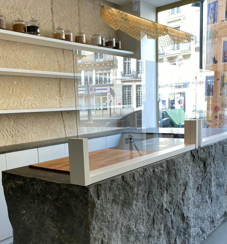 CPPP1570 Counter Plexiglass Protection Barrier 150 x 70 cm - 59.3''...