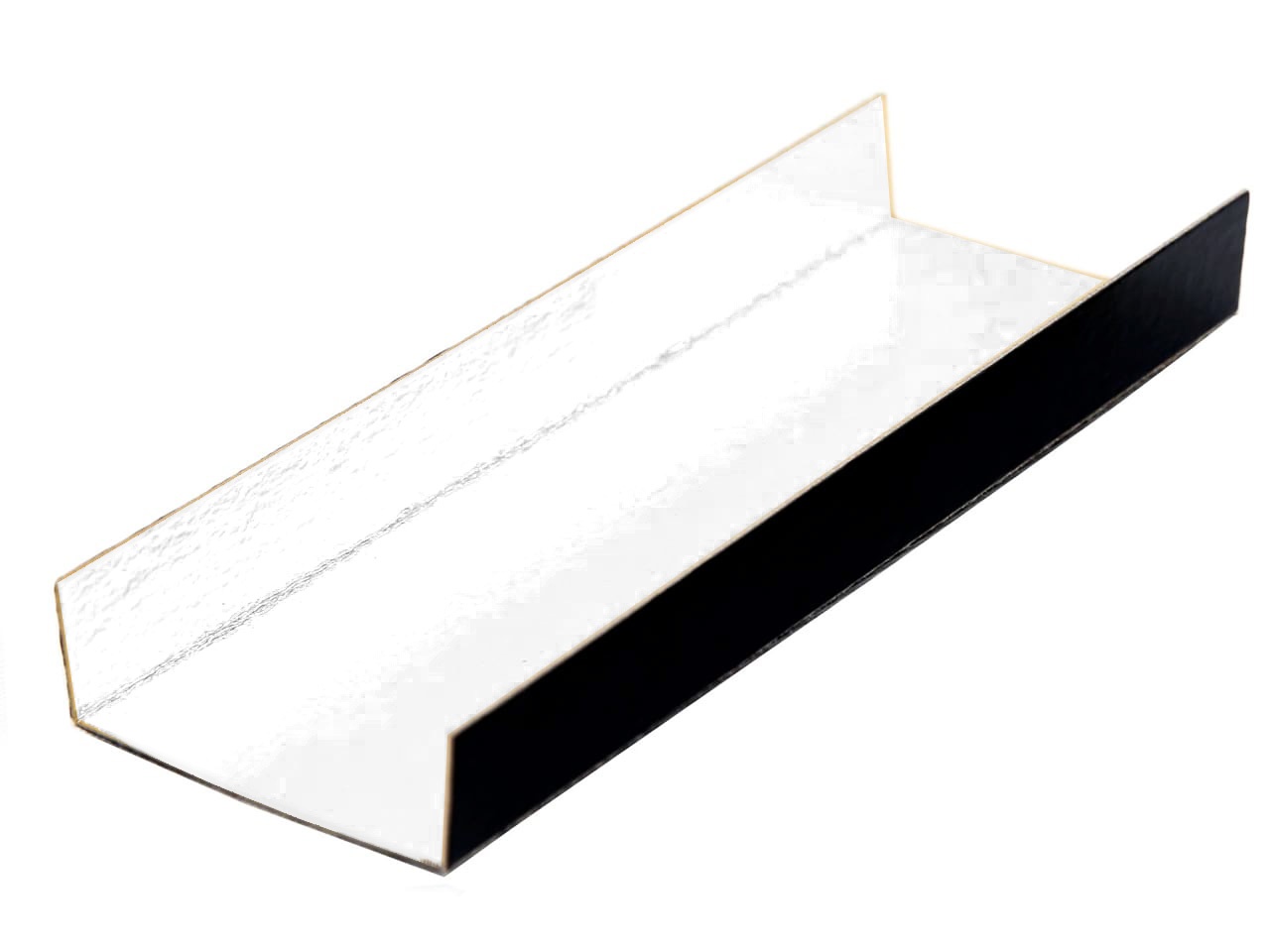 Pastry Chef's Boutique 15596WH Black / Gold Long Rectangle Foldable...