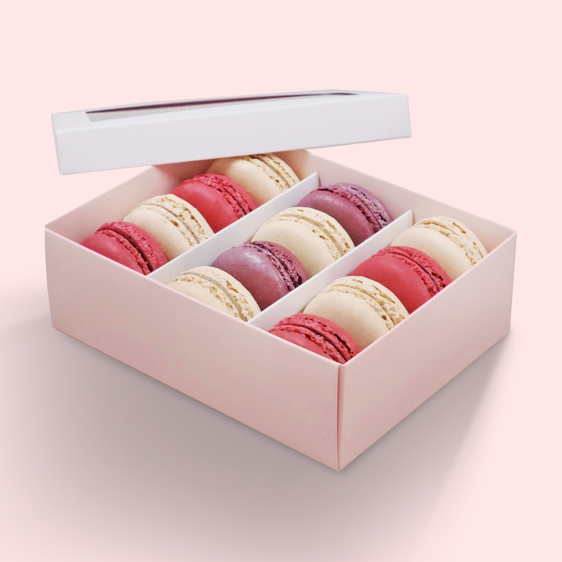 Pastry Chef's Boutique DWM12LP Deluxe Window Box for Macarons - 12 ...