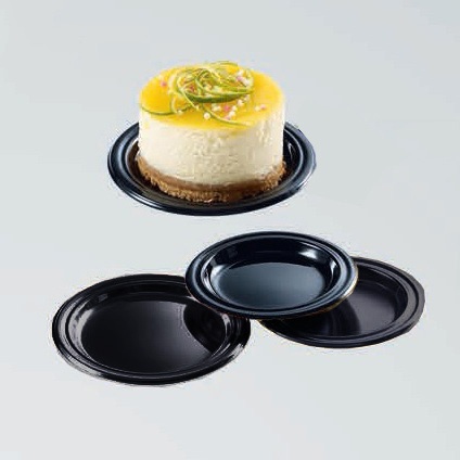 Pastry Chef's Boutique 0417026 Black Plastic Monoportion Cake Past...