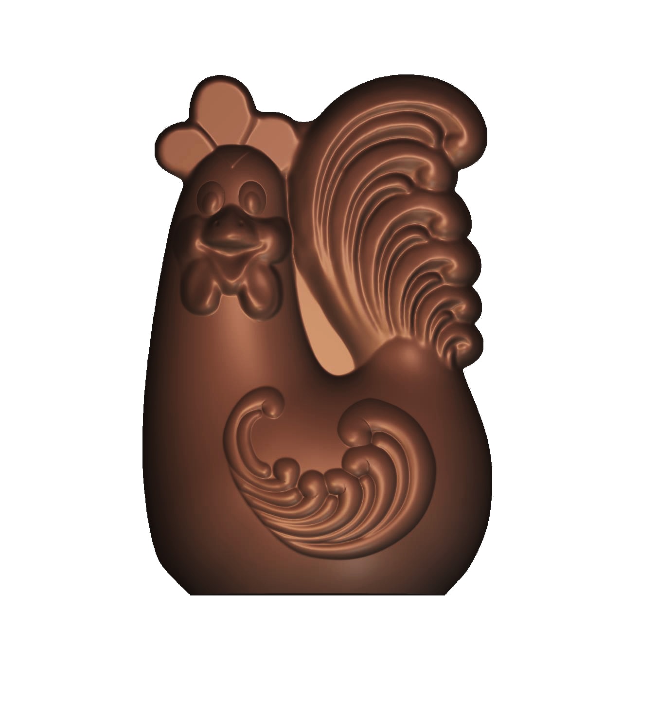 Cabrellon 16985 Polycarbonate Chocolate Rooster Mold - 120 x 80.6 c...
