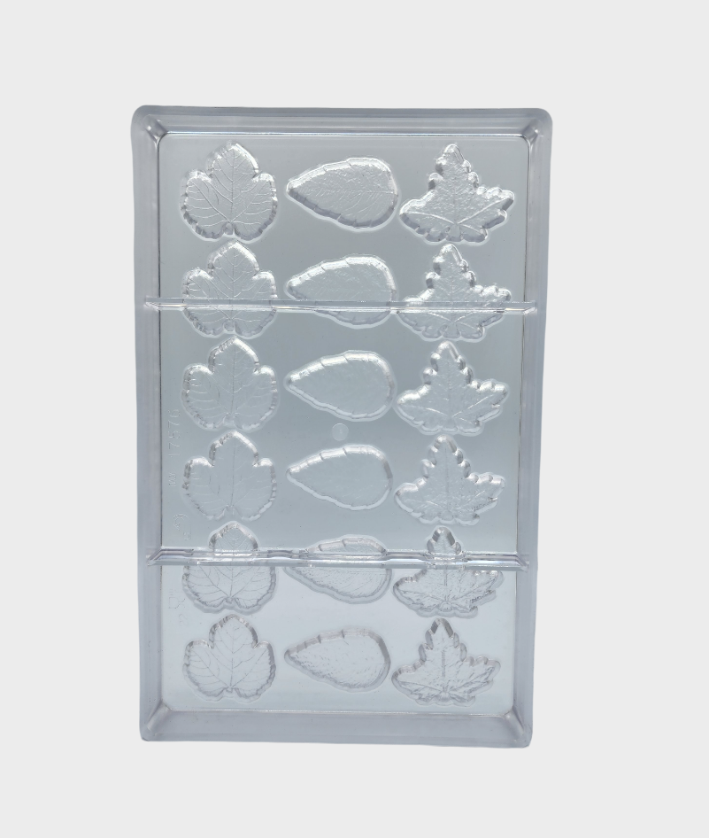 Cabrellon 17576 Polycarbonate 3 Autumn Fall Leaf Chocolate Mold - 3...
