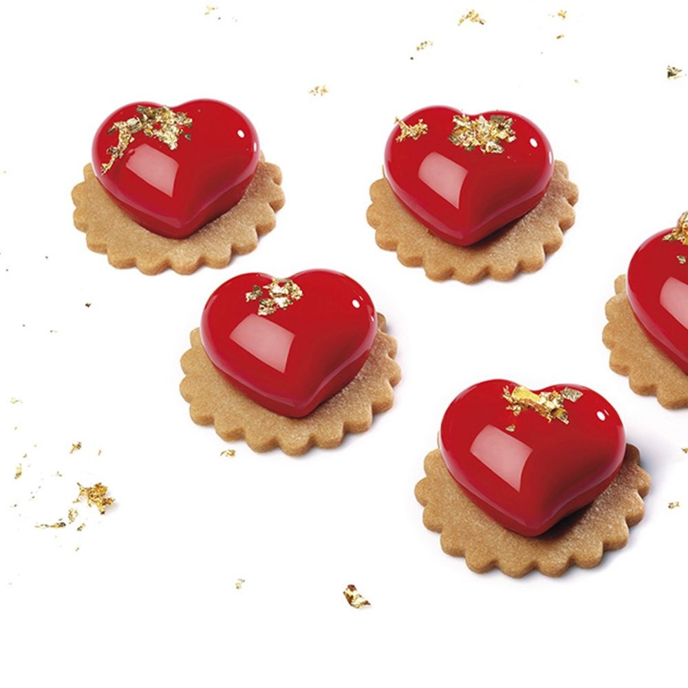 Pavoni PX4325 Pavoni Professional Monoportion Mini Heart Silicone M...