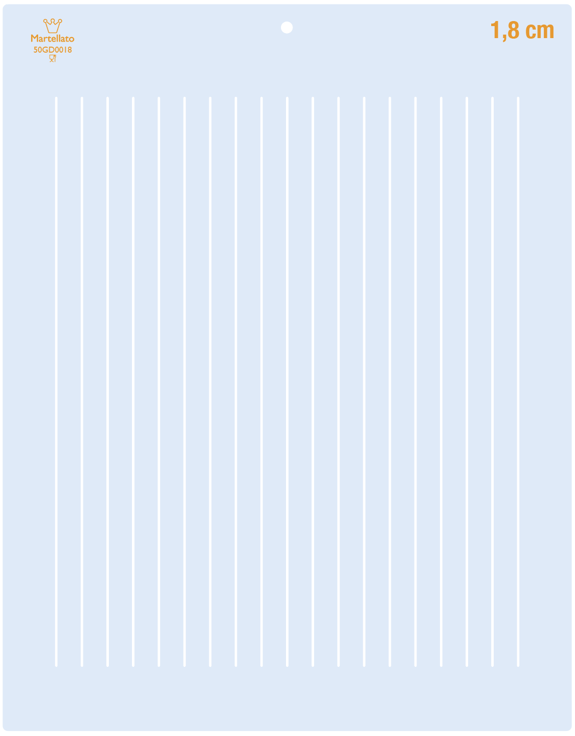 Martellato 50GD0015 Clear Pastry Stripes Cutter Grill - 1.5 cm