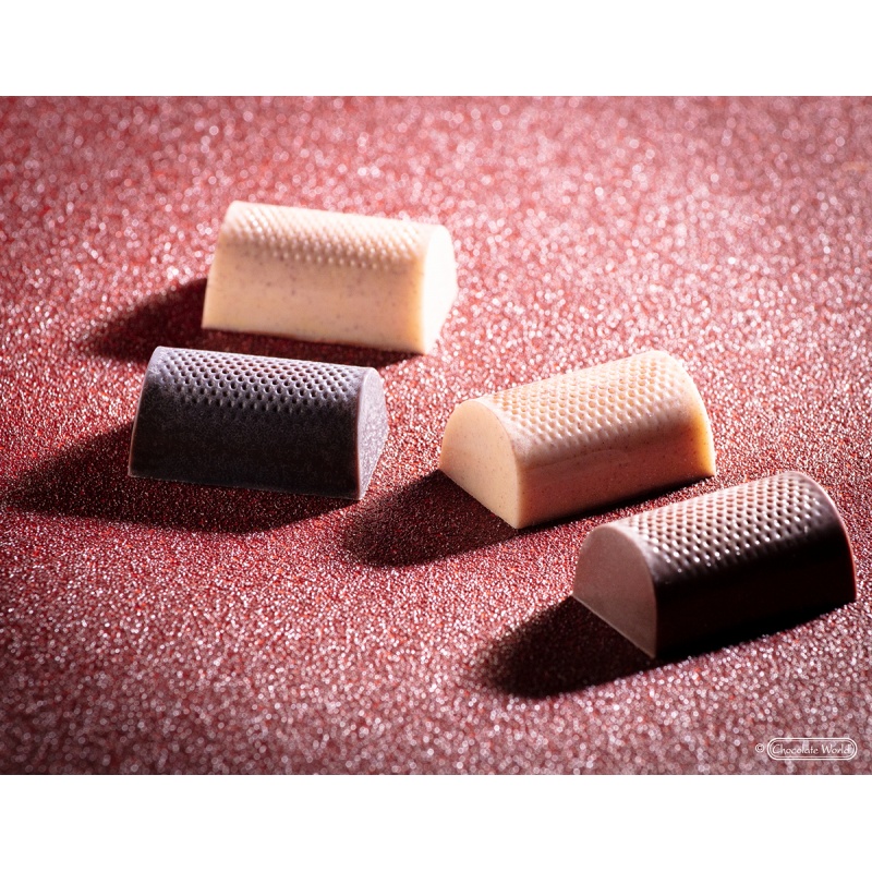 Chocolate World CW12098 Polycarbonate Mini Buche with Grid Texture ...