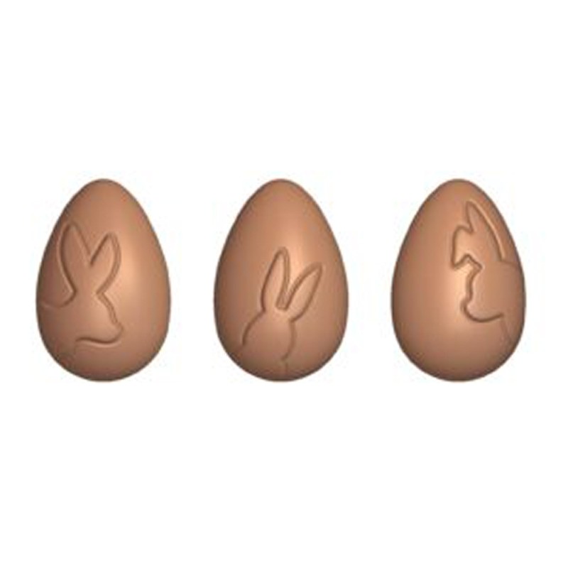 Cabrellon 19034 Polycarbonate Assorted Rabbit Imprinted Chocolate E...