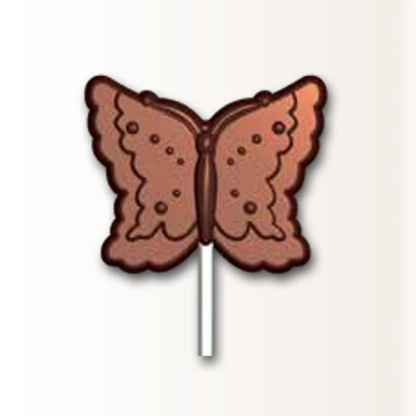 Cabrellon 16299 Polycarbonate Chocolate Butterfly Lollipop Mold - 6...