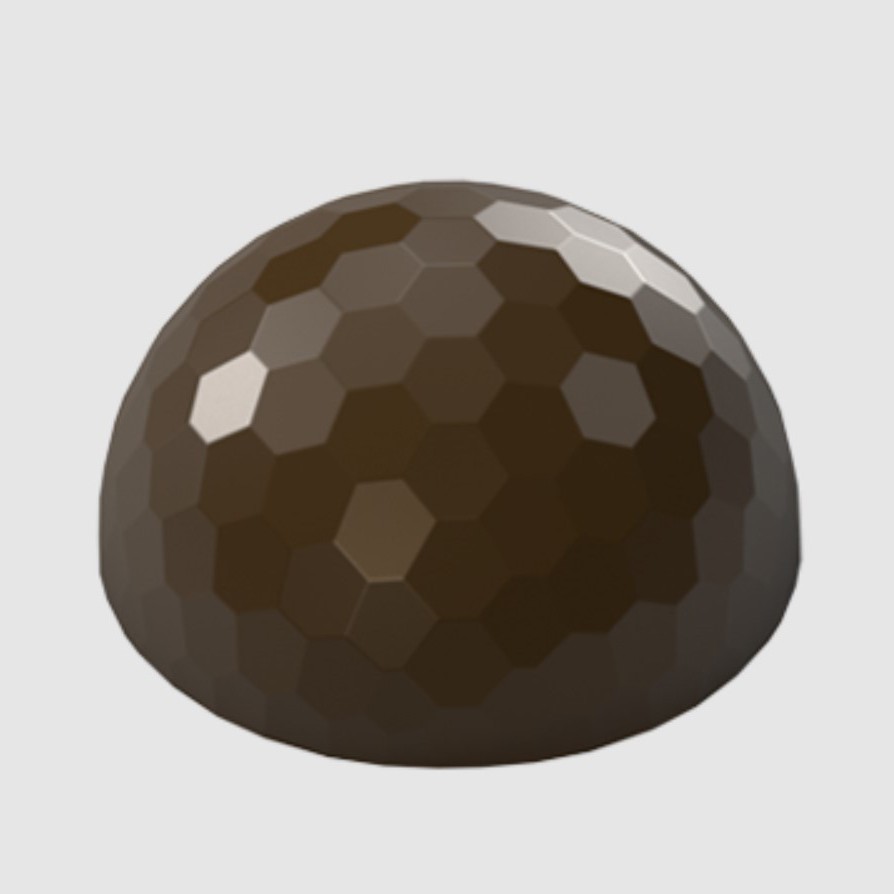 Pastry Chef's Boutique PCB895 Polycarbonate Faceted Dome Mold - Ø32...