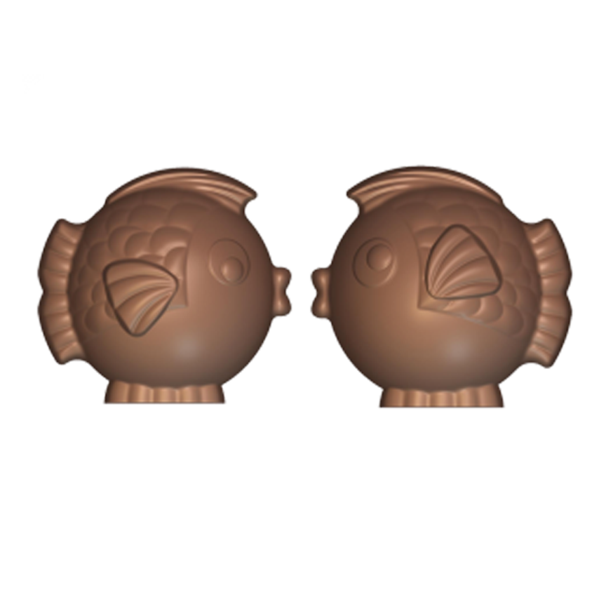 Cabrellon 18162 Polycarbonate Ball Fish Chocolate Mold - 105mm x 97...