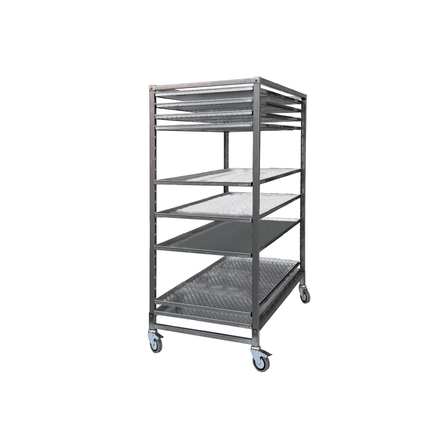CARR80 Smart Tray Trolley with Adjustable Guides and Anti-Release S...