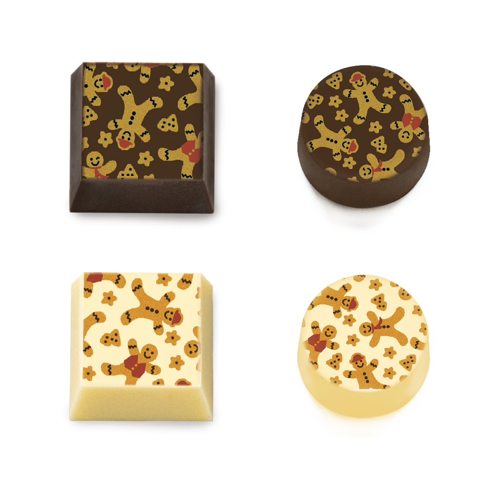 Barry Callebaut F031596 Gingy Gingerbread Man Chocolate Transfer Sh...