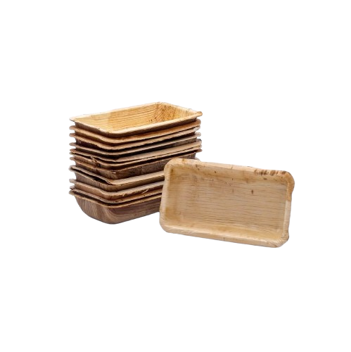 Pastry Chef's Boutique PCB-01-22-05B 2x4 Palm Leaf Rectangle Mini T...