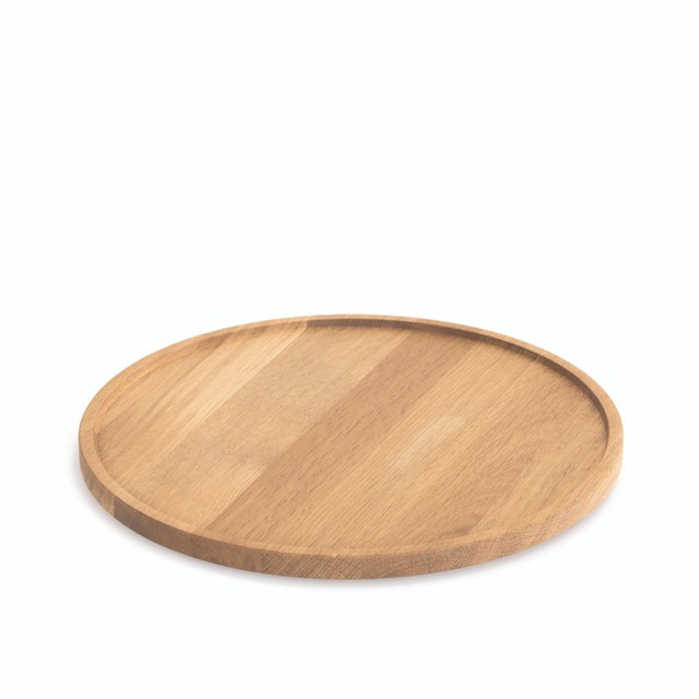 Craster BU_OP1121 Craster Tilt Large Round Oak Plinth 320ø × 25 mm