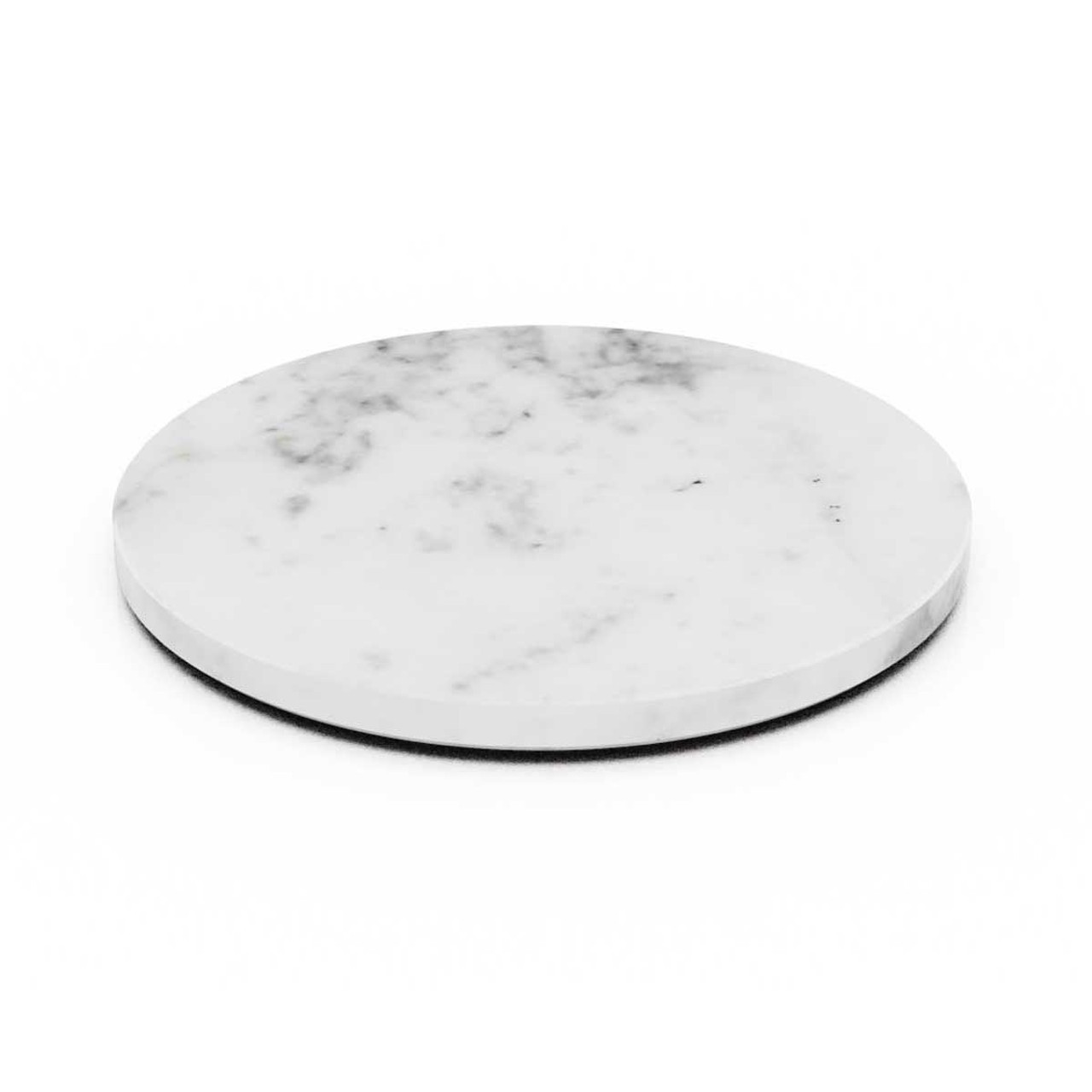 Craster BU_MP1610 Craster Tilt Large White Marble Plinth 320ø × 25 ...