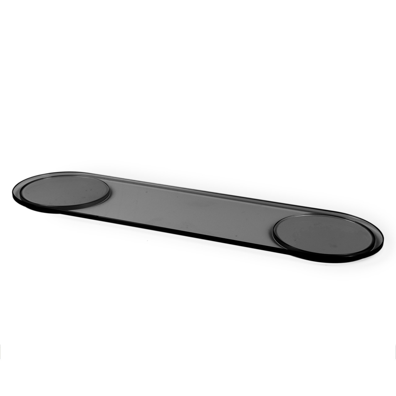 Craster BU_GP0040 Craster Tilt Long Black Glass Plinth 770 × 217 × ...