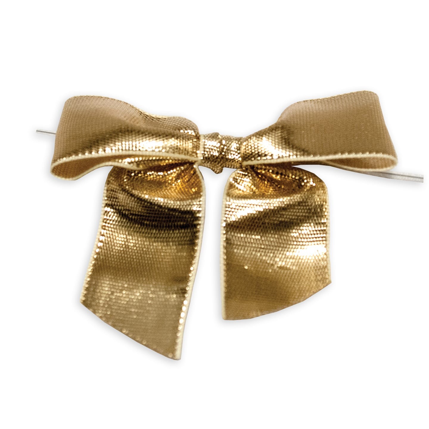 Pastry Chef's Boutique PCB60901G Gold Satin Twist Tie Bows For Cand...