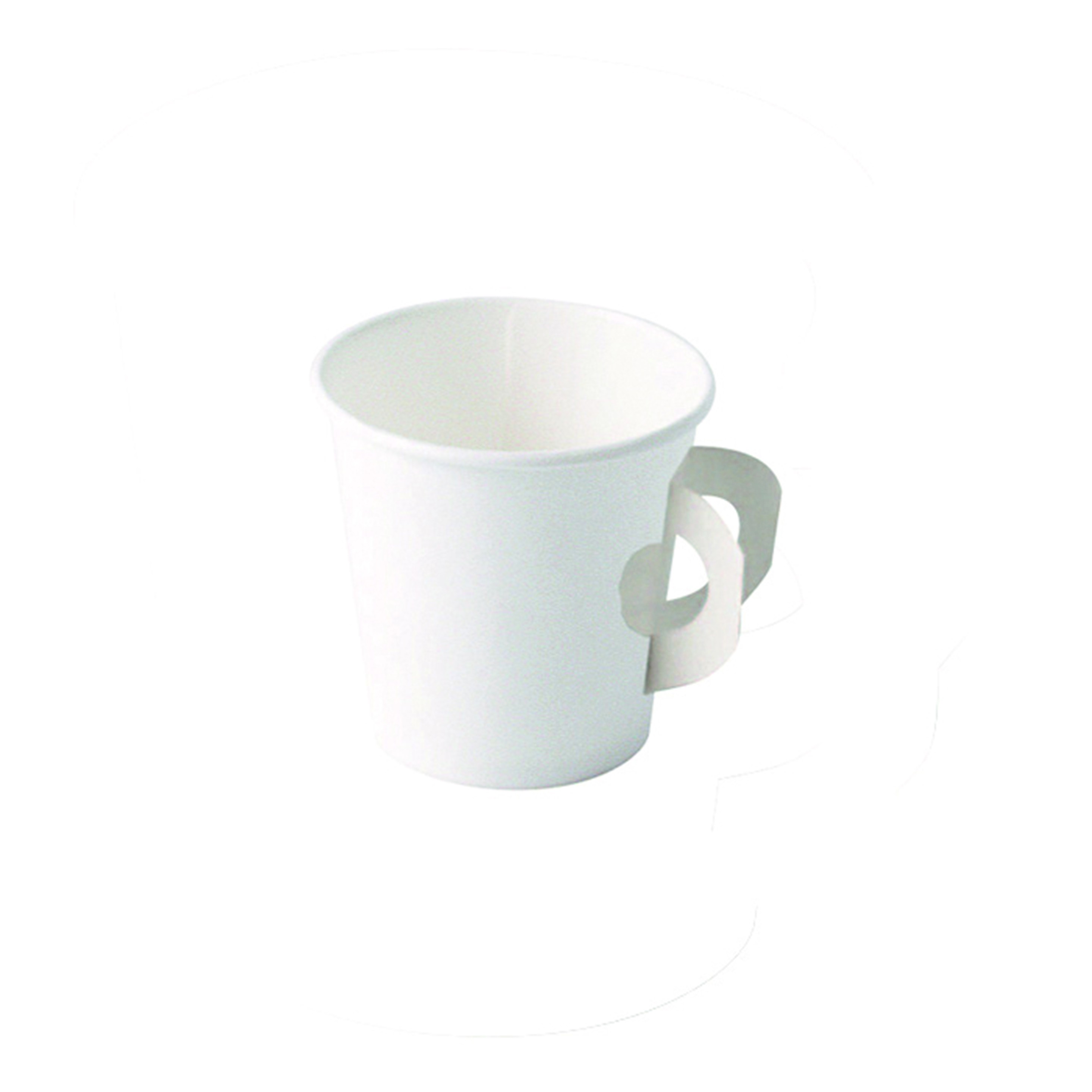 White paper coffee cups with handles store