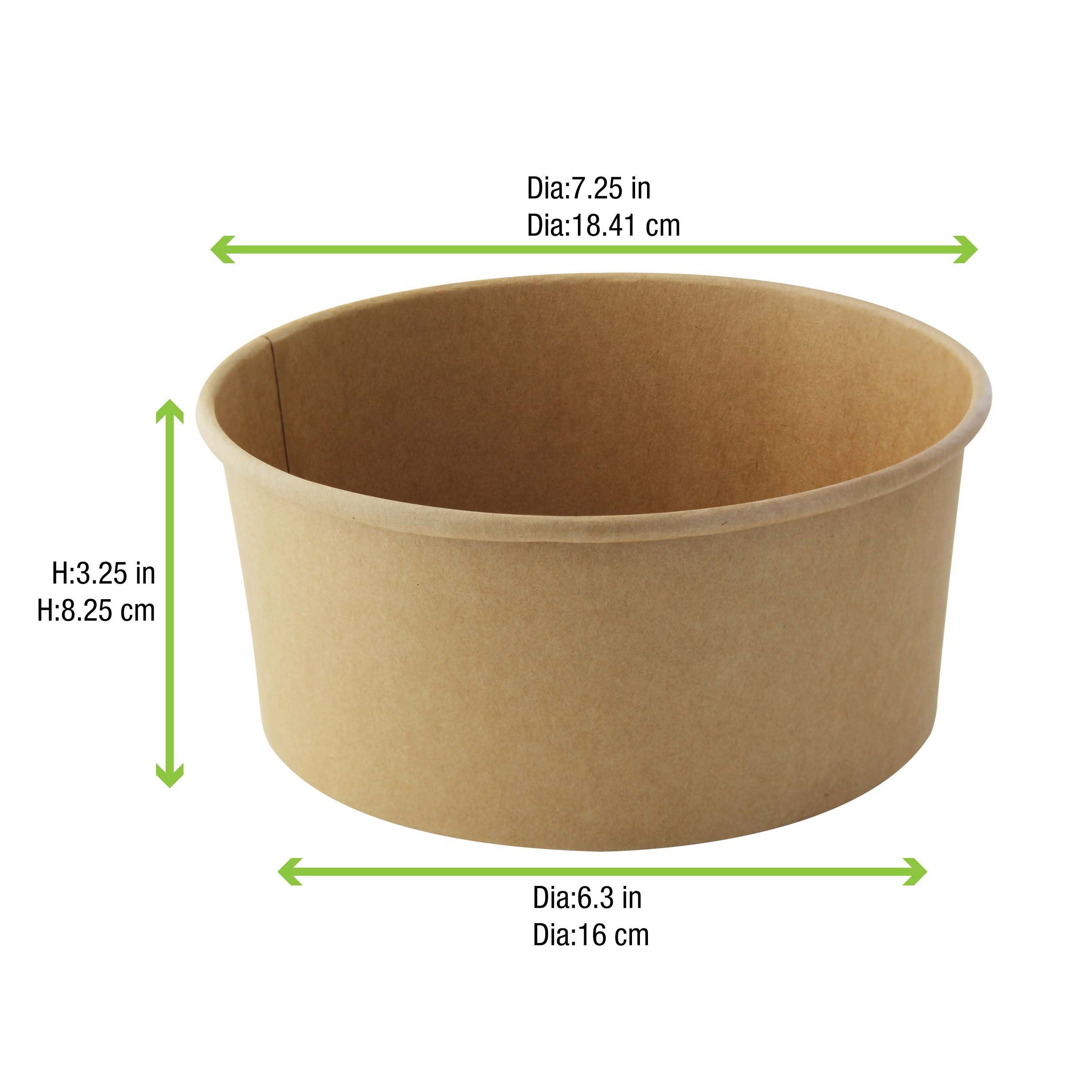 PacknWood 210PC1550K PacknWood Round Kraft Salad Bucket - 53oz Diam...