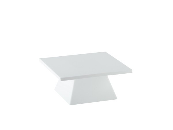 Cal-Mil 1917-1-15 Cal-Mil 9 1/2" Square White Cake Pedestal Stand R...
