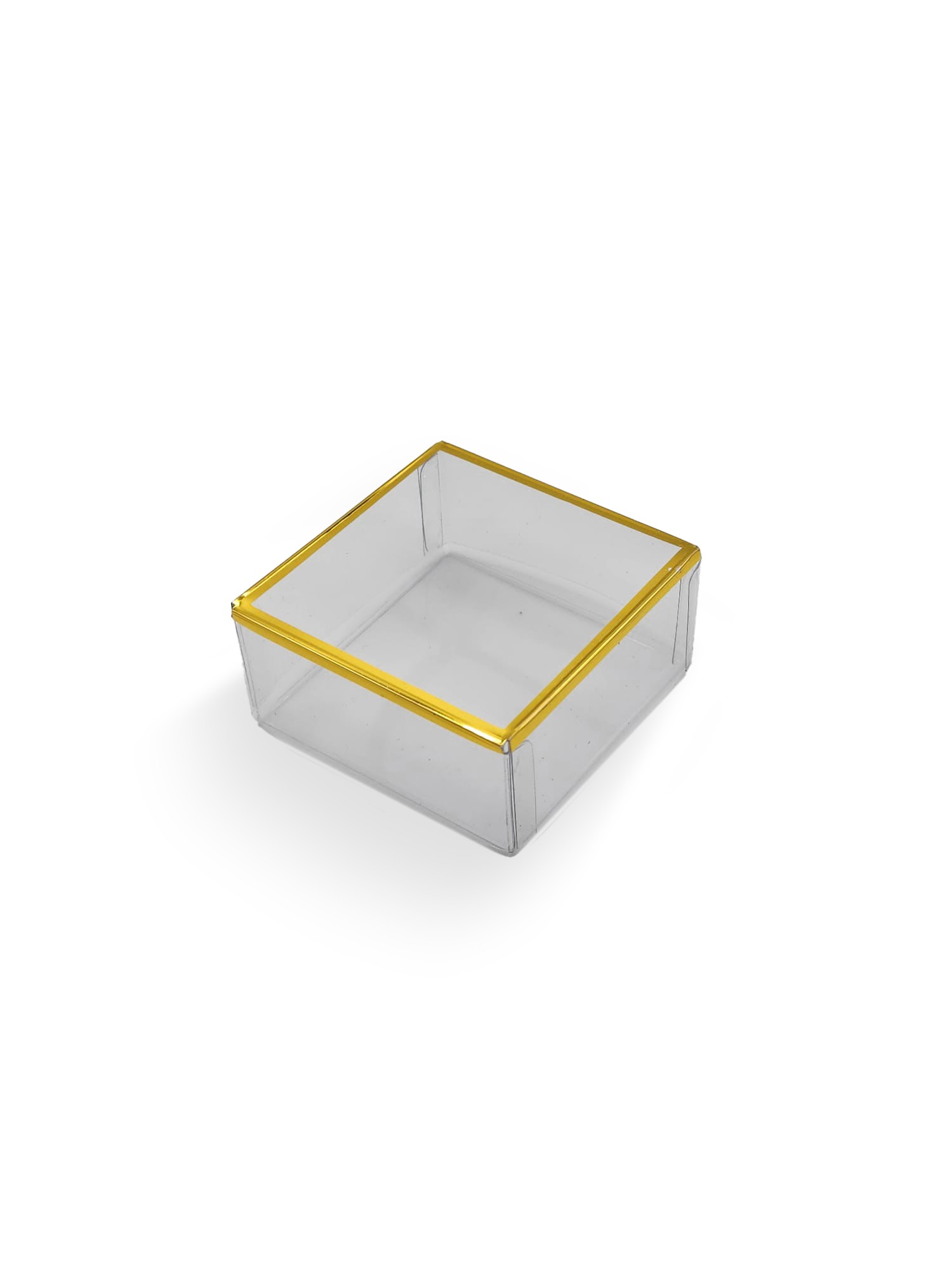 Pastry Chef's Boutique PCB9101 Elegant Gold Trim Classic Clear Tran...