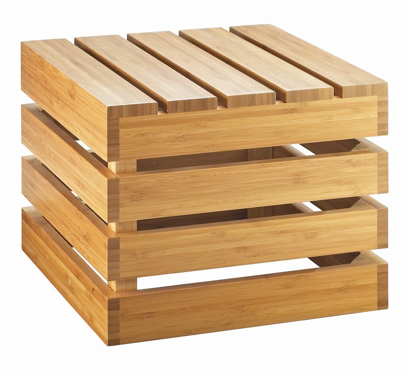 Cal-Mil 3332-10-60 Cal-Mil Bamboo Square Crate Riser Display - 12"