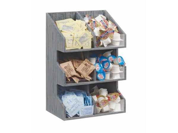 Cal-Mil 2054-83 Cal-Mil Ashwood 3 Tier - 6 Bin Condiment Display Wi...