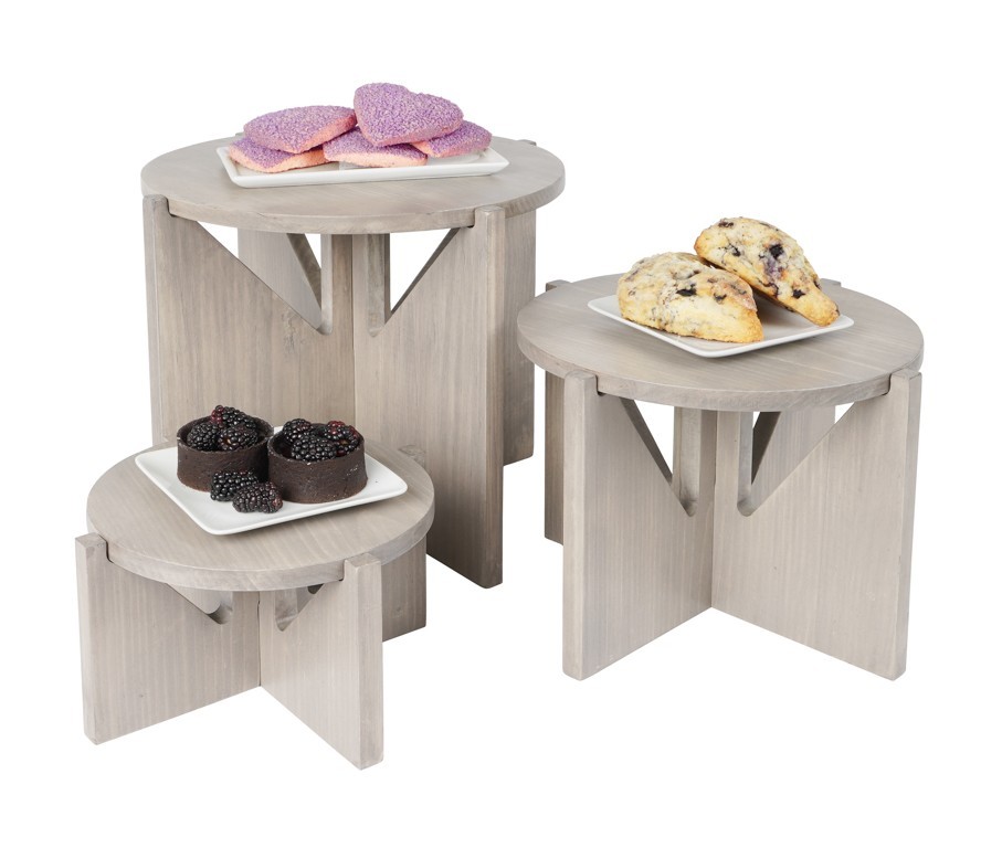 Cal-Mil 22408-5-110 Cal-Mil Aspen Wood Knock Down Riser Display Dis...