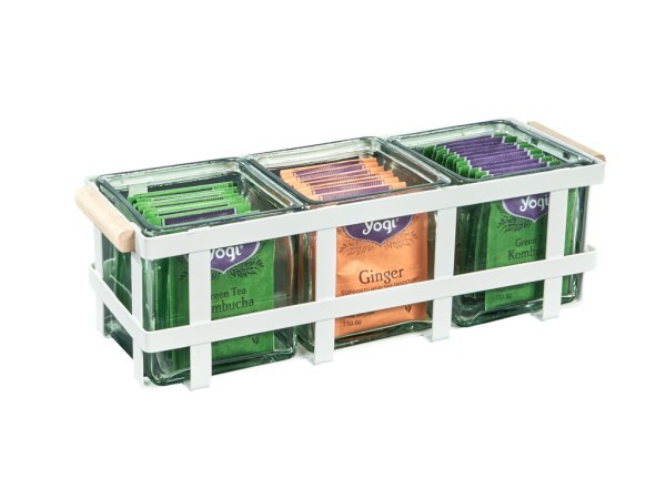 Cal-Mil 22440-3-71 Cal-Mil Blonde Jar Display With 3 Glass Jars