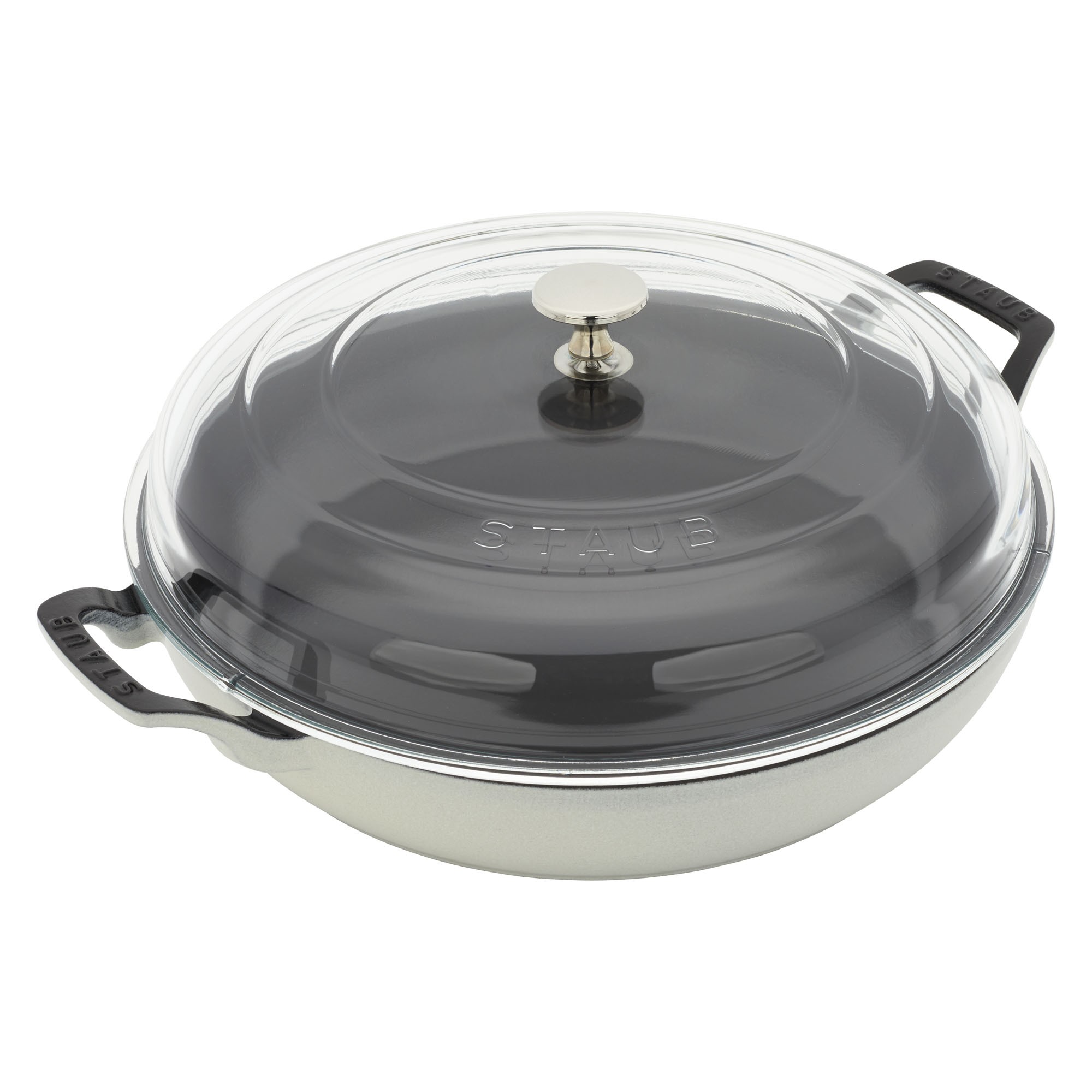 STAUB 148130107 Staub 3.5-qt Braiser with Glass Lid - White Truffle...