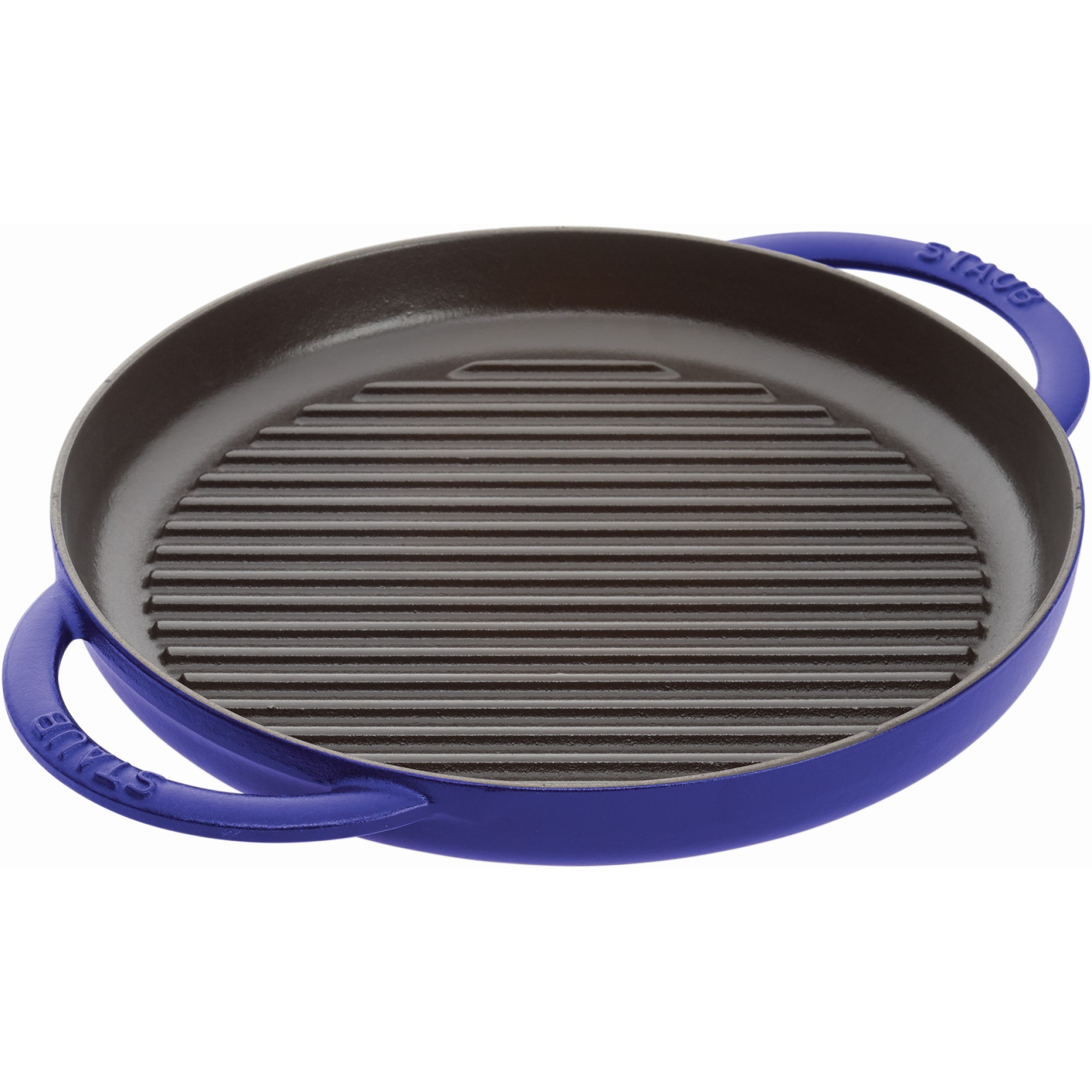 STAUB 12012691 Staub 10" Round Double Handle Pure Grill - Dark Blue