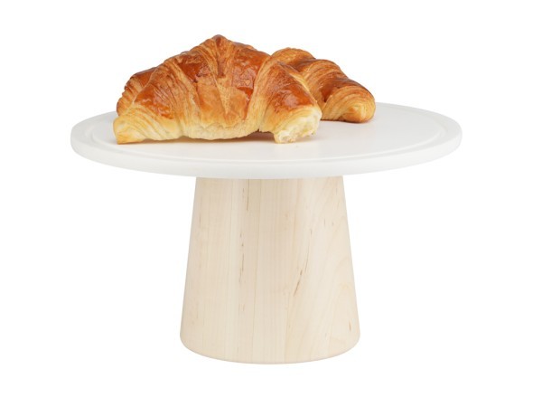 Cal-Mil 22378-127-71 Cal-Mil Blonde Maple Wood Cake Stand - 12" x 7"