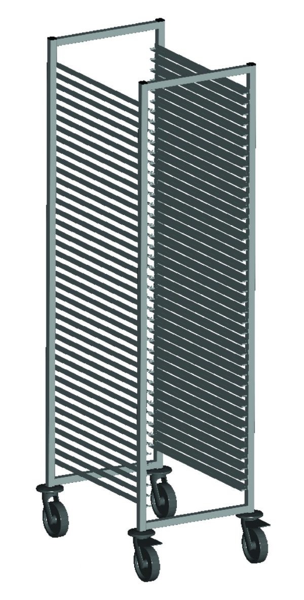 Pastry Chef's Boutique 29047 Stainless Steel Baker Trolley Rolling ...