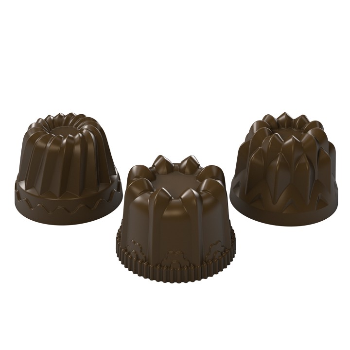 Pastry Chef's Boutique PCB929 Polycarbonate Canneles Chocolate Mold...